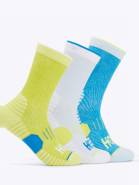 HOKA ONE ONE All Gender Crew Run Sock 3-Pack | REVERSIBLE