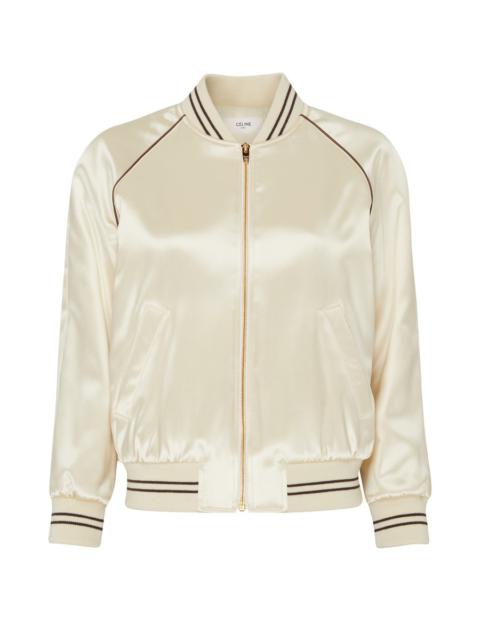 CELINE Celine souvenir teddy jacket in flowing satin | REVERSIBLE