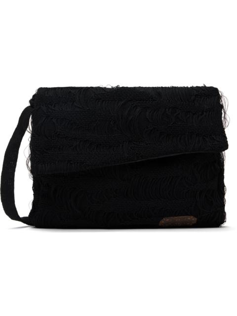 Professor.E Black Destroyed Knit Bag | REVERSIBLE