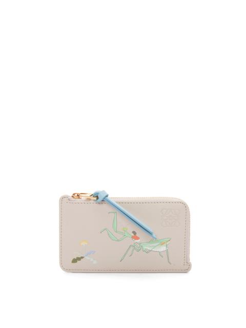 Loewe Insects coin cardholder in satin calfskin | REVERSIBLE
