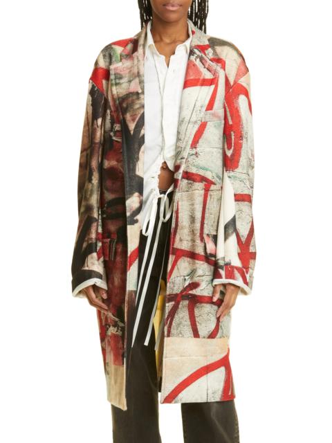 R13 Oversize Ragged Wool Coat | REVERSIBLE