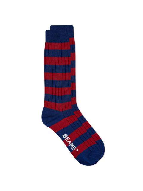 BEAMS PLUS Beams Plus Rib Stripe Sock | REVERSIBLE