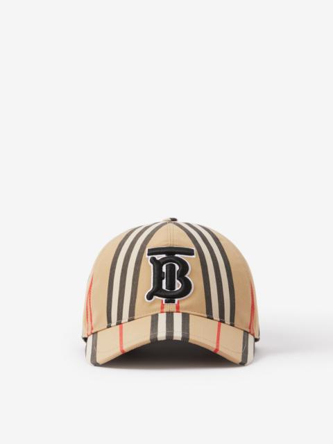 Burberry Monogram Motif Icon Stripe Cotton Baseball Cap | REVERSIBLE