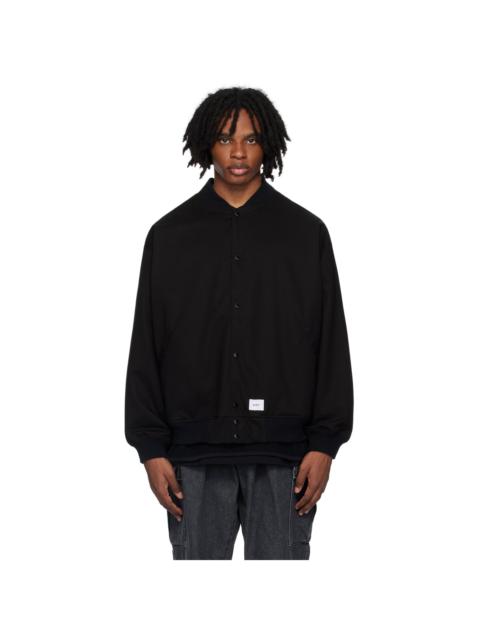 WTAPS Black Team Reversible Bomber Jacket | REVERSIBLE