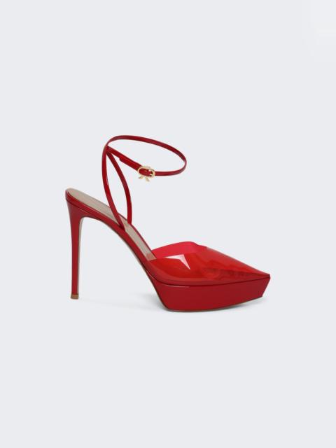 Gianvito Rossi Pointed Toe Flatform Pump Tabasco Red | REVERSIBLE