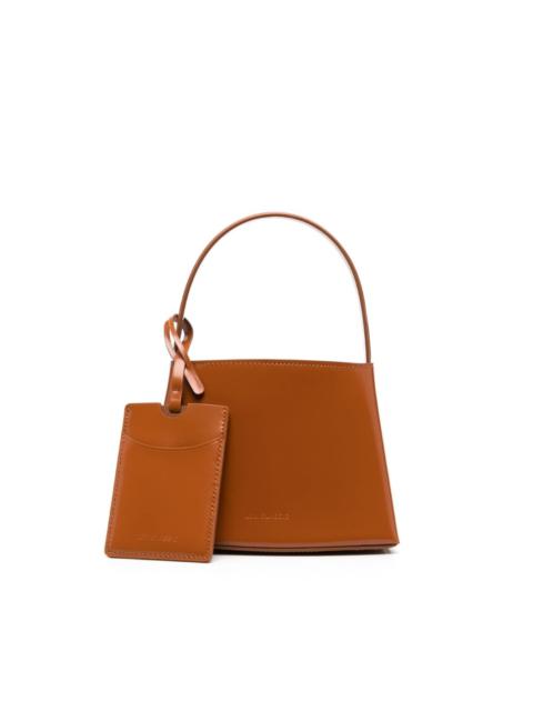 LOW CLASSIC mini embossed-logo curve tote bag | REVERSIBLE