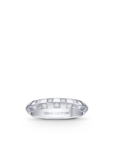 Louis Vuitton Damier Ring White Gold and diamonds REVERSIBLE