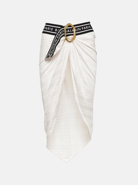 Balmain Logo beach cover-up | REVERSIBLE