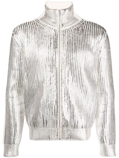MM6 Maison Margiela high-neck laminated-finish jacket | REVERSIBLE