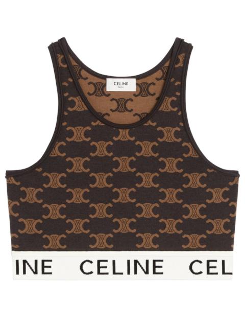 CELINE Celine monogram bra in silk cotton | REVERSIBLE