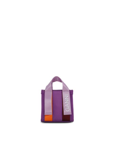 GANNI RECYCLED TECH MINI TOTE / PRP | REVERSIBLE