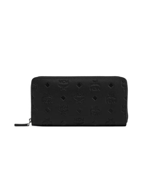 MCM Large Aren Logo-Embossed Leather Wallet-On-Chain | REVERSIBLE