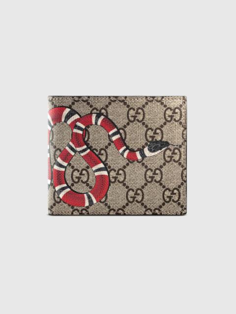 GUCCI Kingsnake print GG Supreme coin wallet | REVERSIBLE