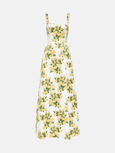 EMILIA WICKSTEAD Osbourne floral taffeta faille maxi dress | REVERSIBLE